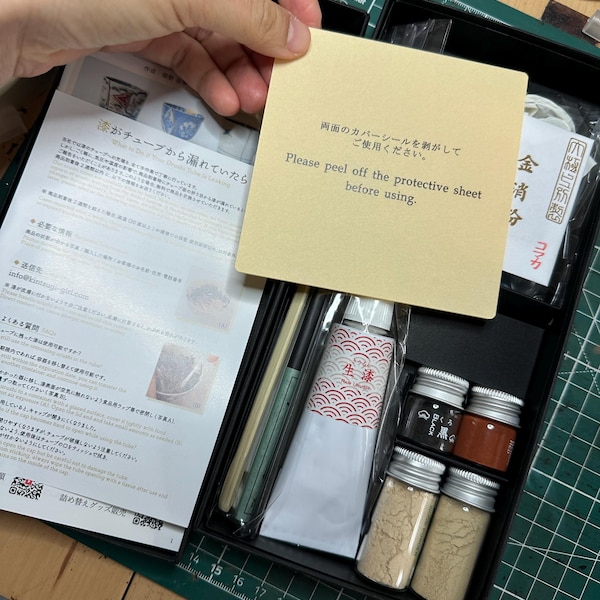 Kintsugi Repair Kit Traditional 23K Gold 0.3g & Silver 0.5g - Food Safe ...