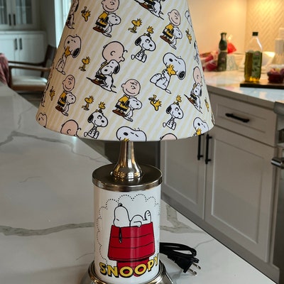 Peanuts Lamp Shade. Snoopy, Woodstock, Charlie Brown. Shades Are 9.5 X ...