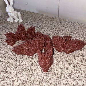 Fire Sprite Dragon STL Print Files, Articulating Flexi Wiggle Pet ...