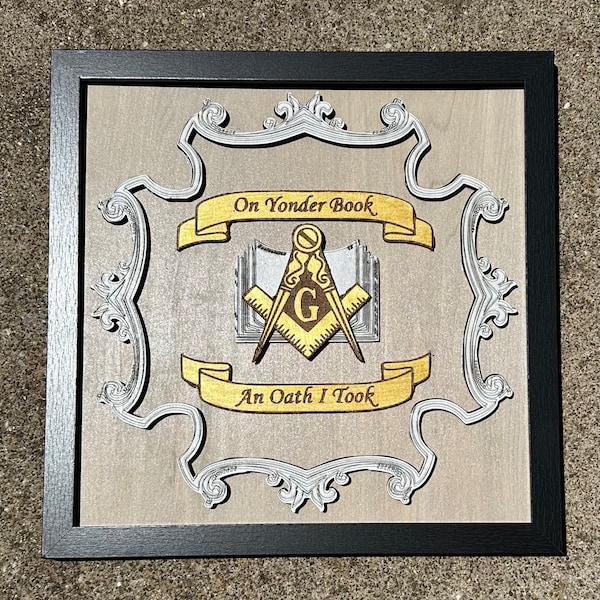 SVG File Masonic Plaque Laser Cut - Etsy