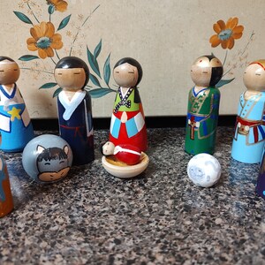 Japanese Nativity Set, Unique Nativity, Peg Doll Nativity, Japan ...