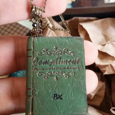 Mini Book Necklace Book Lovers Gift Book Jewelry Miniature Book ...
