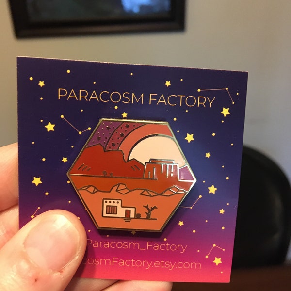 Ruby Desert Enamel Pin - Etsy