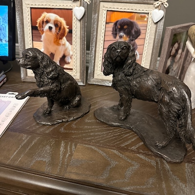 Cavalier King Charles Spaniel Waving Paw Animal Statue Small - Etsy