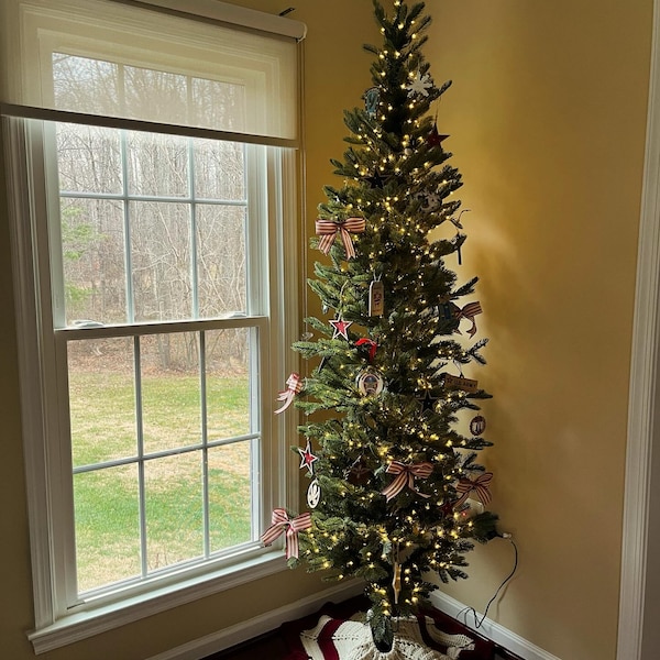 NEW 8" Design Pick Size Vintage Style Rustic Metal Americana Star Tree ...