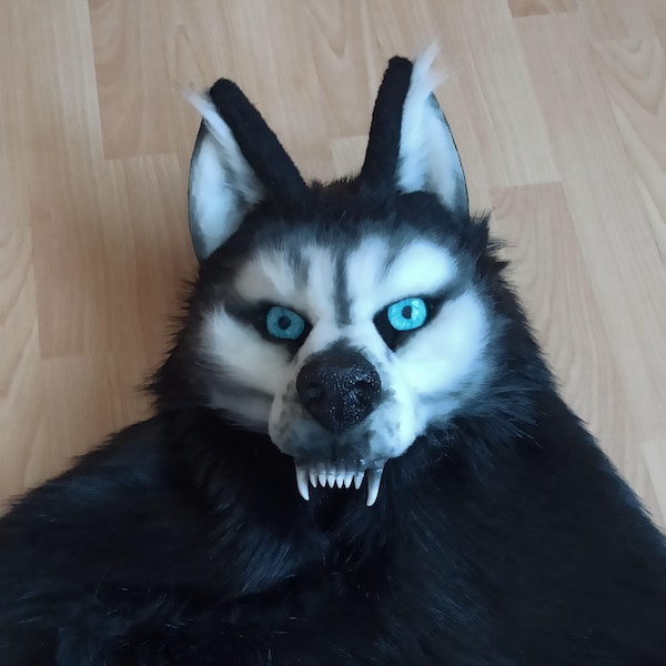 Gray Werewolf Headdress, Werewolf Mask, Gray Wolf Mask, Animal Friendly ...