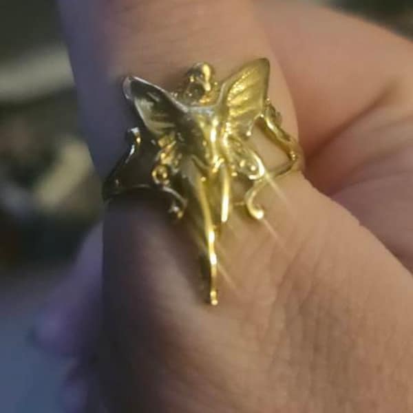 Beautiful Gold Ring With Faerie Fairy Design - Etsy
