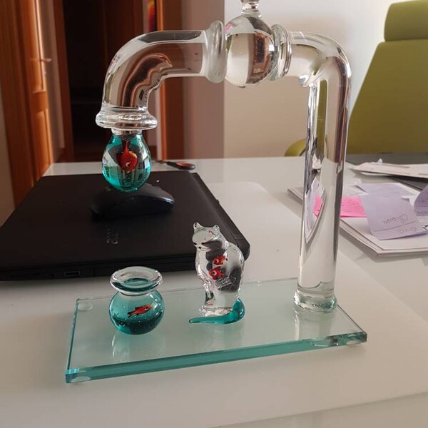 Set Cat, Fishbowl and Faucet Big Size - Murano Glass - Etsy