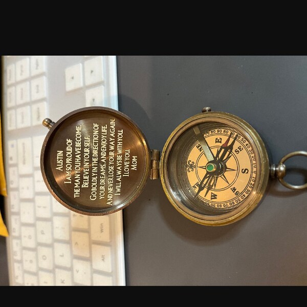 Engraved Compass, Christmas Present, Father's Day Gift, Mother’s Day ...