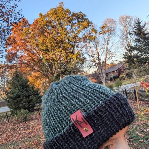 Men's Reversible Knit Beanie: Double Layer Winter Hat - Etsy