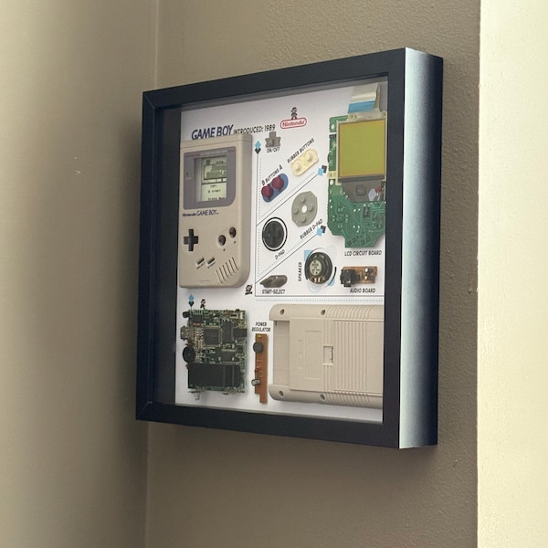 Framed Gameboy Disassembly Art. Teardown Display in Recessed Frame ...