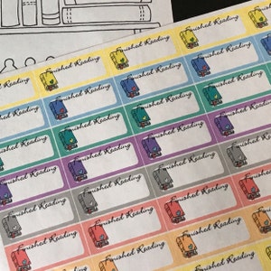Finished Reading Book Lovers Reading Stickers for Your Planner - Etsy