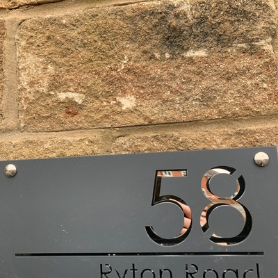 House Wall Plaques UK Luxe A4 Precision Laser Cut Acrylic House Number ...