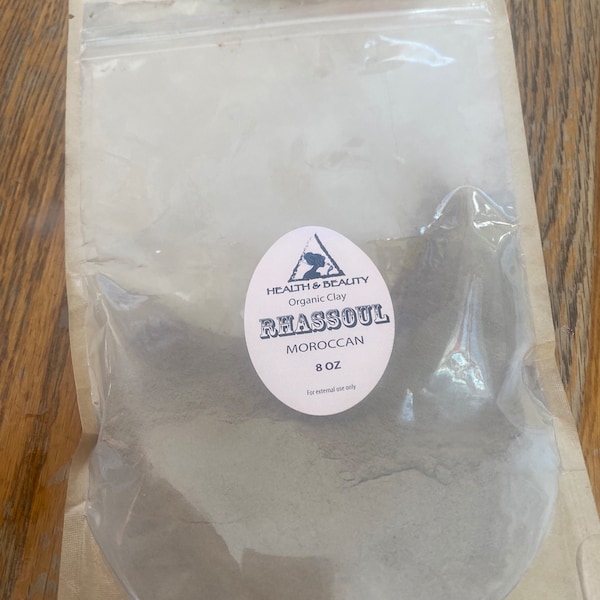 8 Oz RHASSOUL MOROCCAN CLAY Organic Face Mask Exfoliating Powder - Etsy