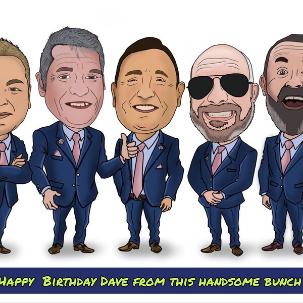 Personalized Funny Cartoon Teachers Caricature Portrait, Gift for ...