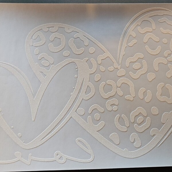 Love Double Heart Screen Print Transfer, T-shirt Transfer, --NOT a ...