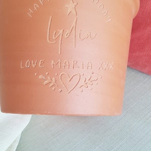 Personalised Engraved Retirement Terracotta Flower Pot, Custom Made ...