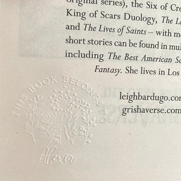 Embossing Stamp, Book Embosser, Ex Libris Book Embosser, Bookish Gifts ...