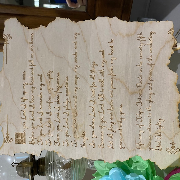 Wood Engraved Poem | Custom Short Story or Poem With a Stand ...