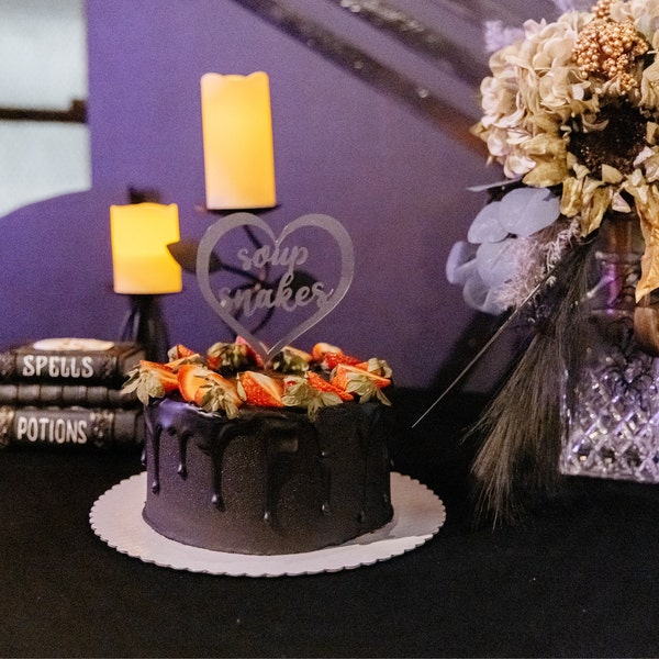 DOUBLE SIDED -the Office Wedding Cake Topper - Soup Snakes Cake Topper ...