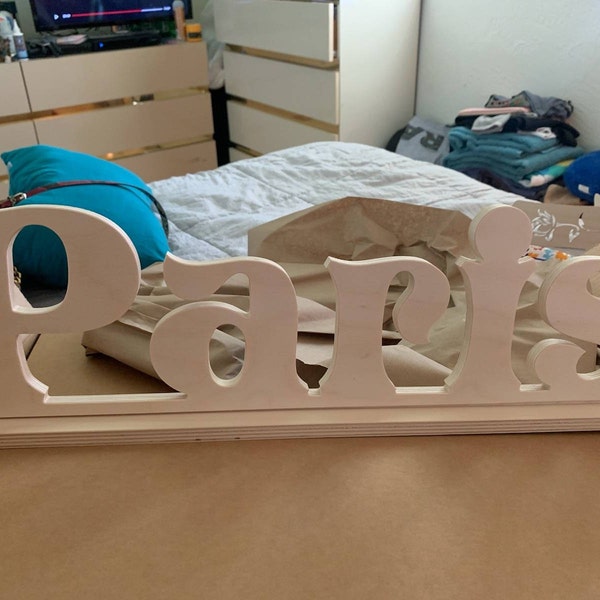 Kids Name Sign, Personalized Family Name Sign, Wood Monogram Letters ...