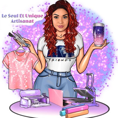 Business Logo Portrait, Avatar, Cricut Crafter Logo, Cartoon Logo ...