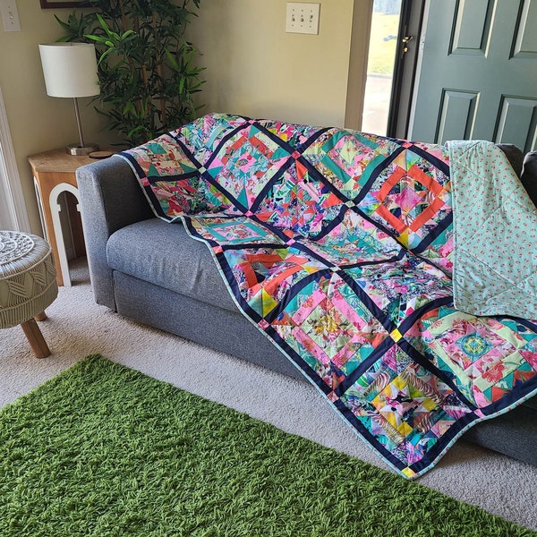 Ombre Puff Memory Quilt Grief Blanket - Memory Throw Made From a Loved ...