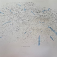 Welsh 3000ers. Illustration Detailing the Entire Route Over Snowdon ...