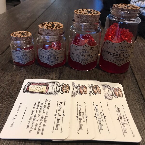 D&D Potion of Healing, Complete Set - Etsy