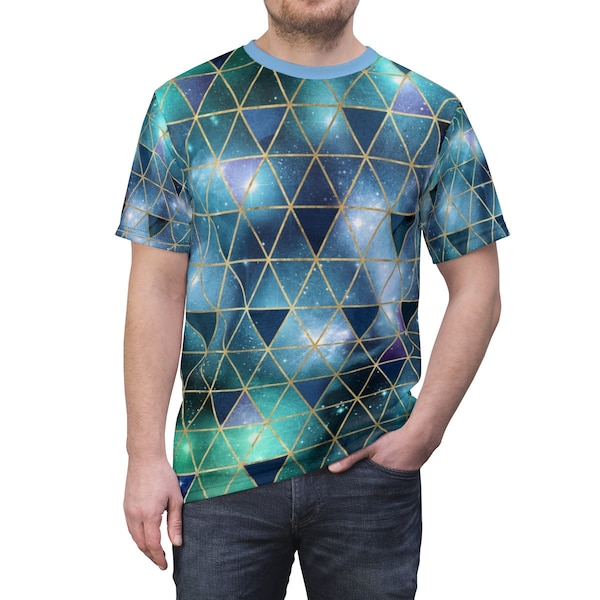 Isometric Galaxy Digital Paper, Seamless Watercolor Galaxy Geometric ...