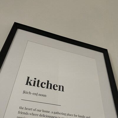 KITCHEN DEFINITION PRINT Wall Art Print Kitchen Print - Etsy UK