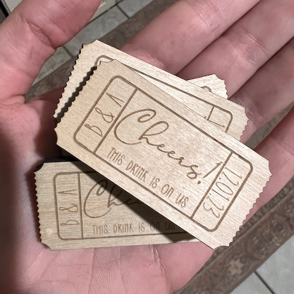 Wooden Drink Tokens: Custom Event Tickets - Etsy