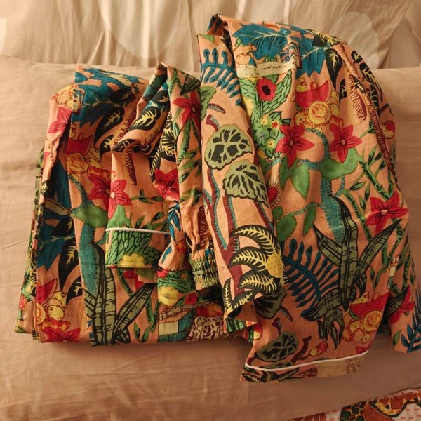 Large Quilted Handmade Duffle Weekender Bag Holiday Gift for Woman ...