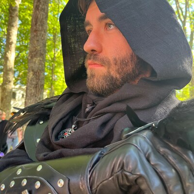 Linen Scarf Hood, Scoodie, Tacti-hood Hooded Infinity Scarf for Cosplay ...