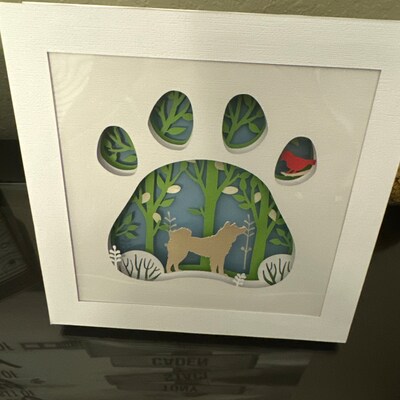 Alpaca Shadow Box SVG, 3d papercut SVG, gelaagde papierkunstsjabloon ...