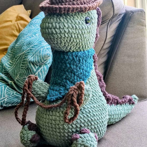 Cowboy Rex Pattern PDF Digital Download Amigurumi Stuffed Animal ...