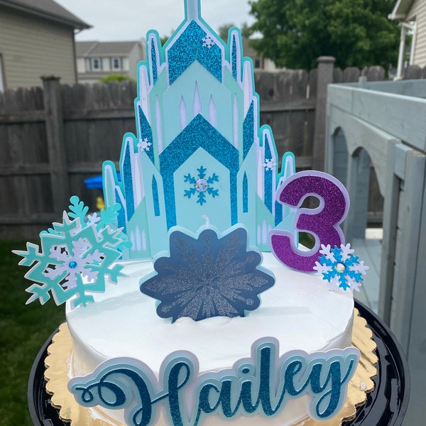 Frozen Castle Cake Topper or Cakecup Tower Stand - Frozen Cake Topper ...