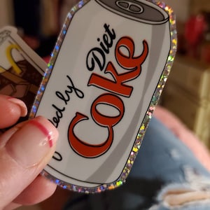 Special Edition GLITTER Fueled by Diet Coke Sticker Waterproof Vinyl ...