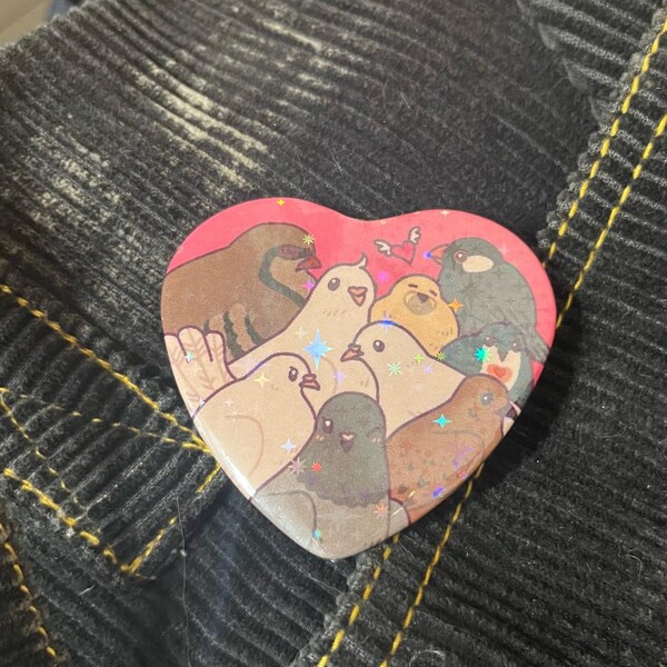 The Amazing Digital Circus Holographic Heart Pins!! Pomni, Caine ...