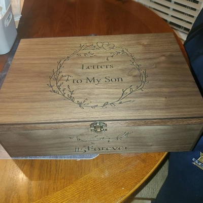 Custom Memory Wooden Laser Engraved Box, Easter Gift Personalized ...