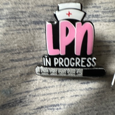LPN in Progress Badge Reel, Retractable Swivel Alligator Clip, Nurse ...
