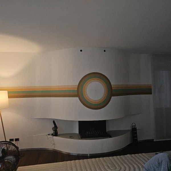 Retro Stripe Wall Decal / Retro Stripes / Stripes Wall Decal / Retro ...