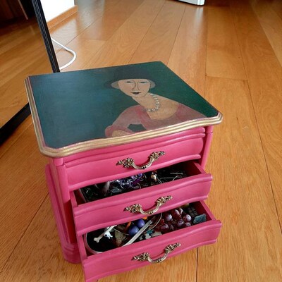 Hand Painted Ladies Desk With Virginia Woolf Theme Bonheur - Etsy