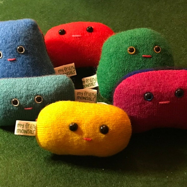 Micro Monsters SET OF 3 Tiny Plush Sweater Monsters Stuffed Monster ...