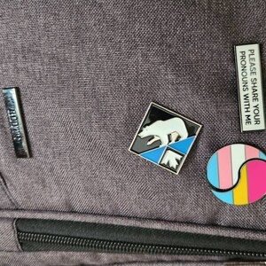 Progress Pride Bar Pin Subtle LGBT Accessory Minimalist Enamel - Etsy