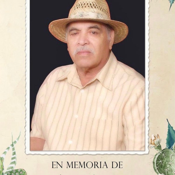 PRINTABLE | Mexican Flower Embroidery Spanish Memorial Card Folded Card ...
