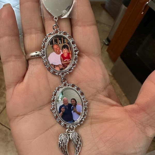 Custom Graduation Tassel Photo&text Charm With Angel Wing,memorial ...