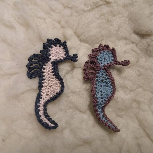 Seahorse Crochet Pattern, Seahorse Applique, Sea Motif - Etsy