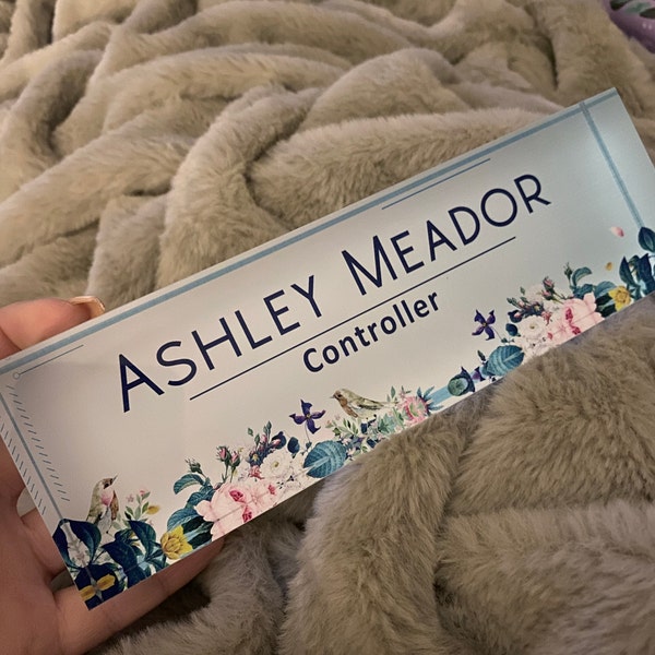 Customized Acrylic Name Plate Block Personalized Office Desk Sign ...