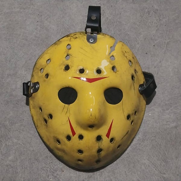 Hockey Mask Kit Jason Part 8 Precut Blank + Straps +chevrons. Leather ...